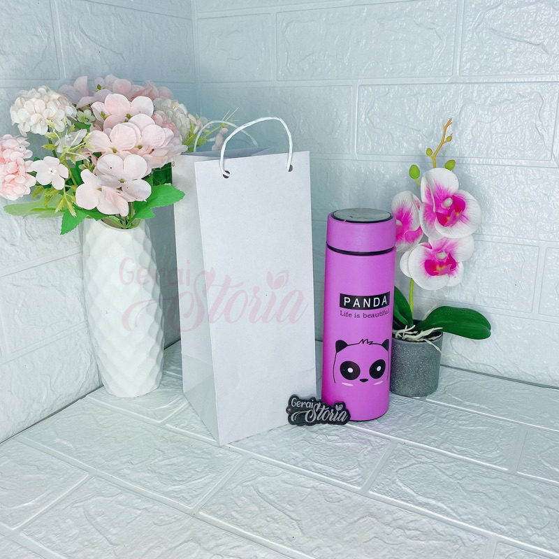 Jual paper bag botol PUTIH / paper bag souvenir botol / paperbag my ...