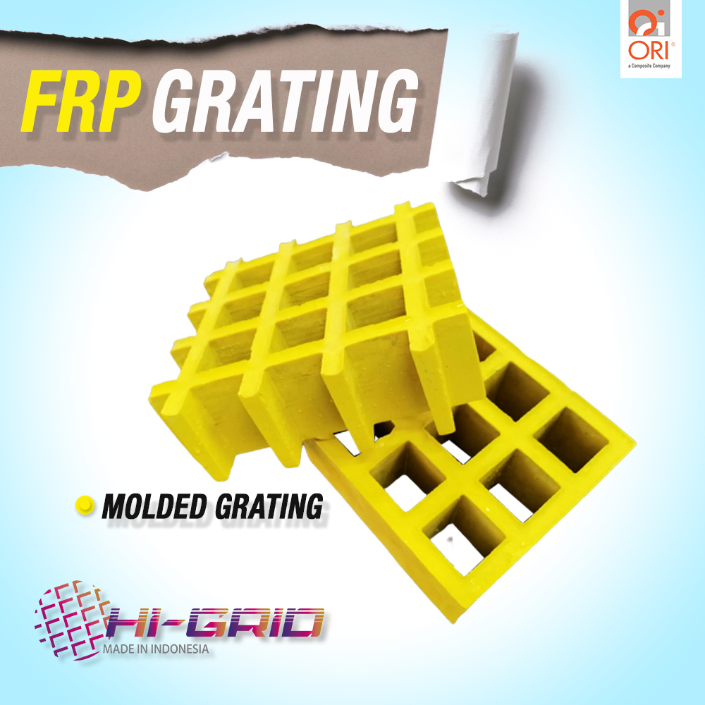Jual HI-Grid Fiberglass Molded Grating 412mm x 1220mm - Mesh 50x50mm ...
