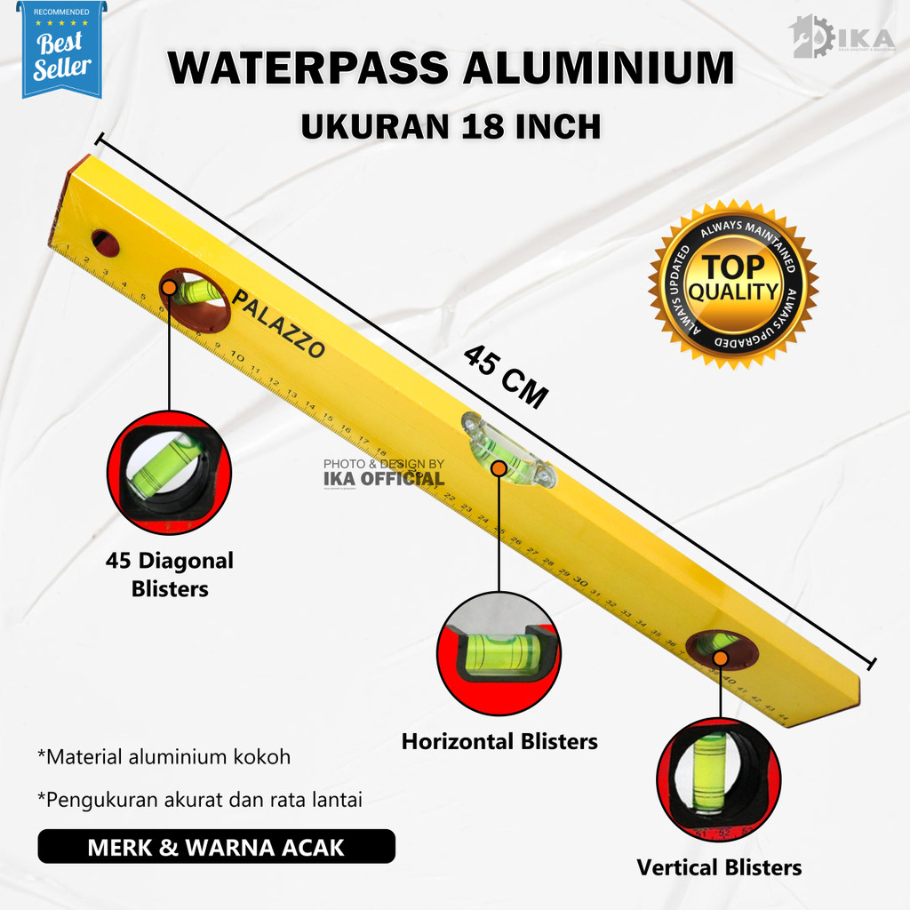 Jual Waterpass Alumunium Allumunium Panjang 45 & 60 cm - 18" 24" Alat ...