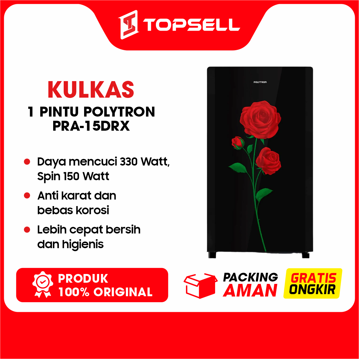 Jual Kulkas 1 Pintu Polytron PRA-15DRX Garansi Resmi ELC | Shopee Indonesia