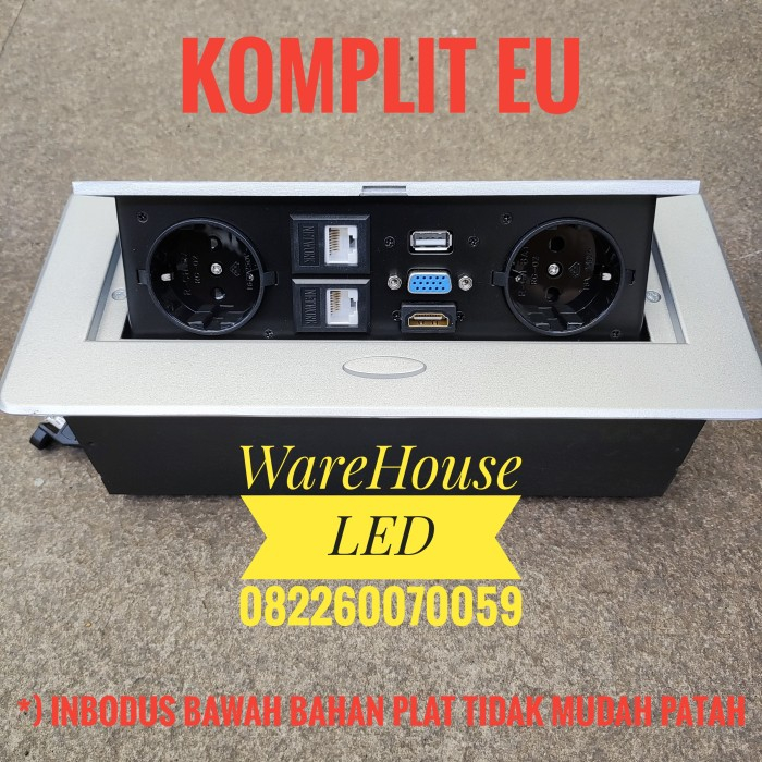 Jual Stop Kontak Meja Flip Up Stopkontak Table Socket SILVER Meeting ...