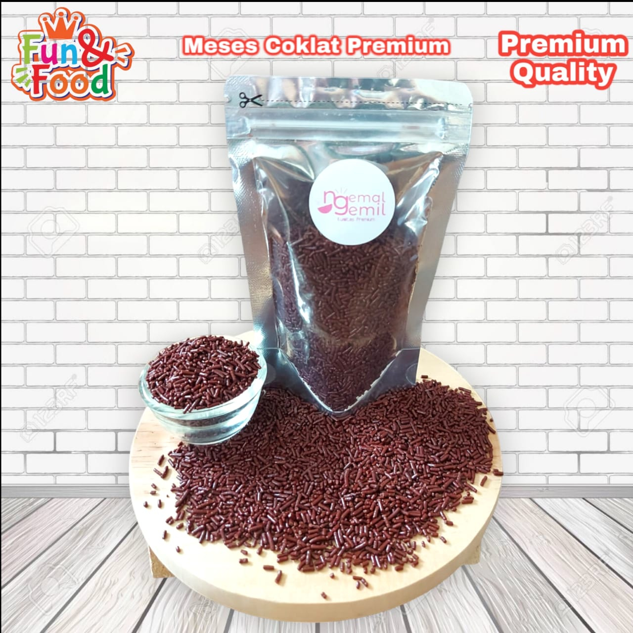 Jual Meses Pouch Cokelat Meses Butiran Coklat Sprinkle Topping Donut ...