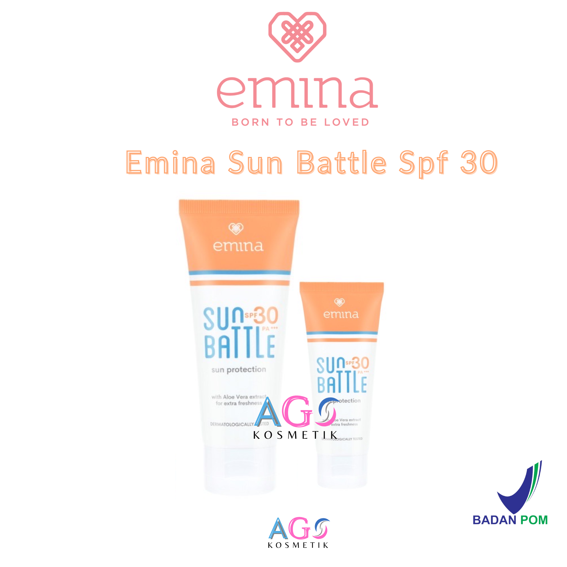 Jual EMINA Sun Battle Sun Protection SPF 30 PA+++ 60/23ML | Shopee Indonesia