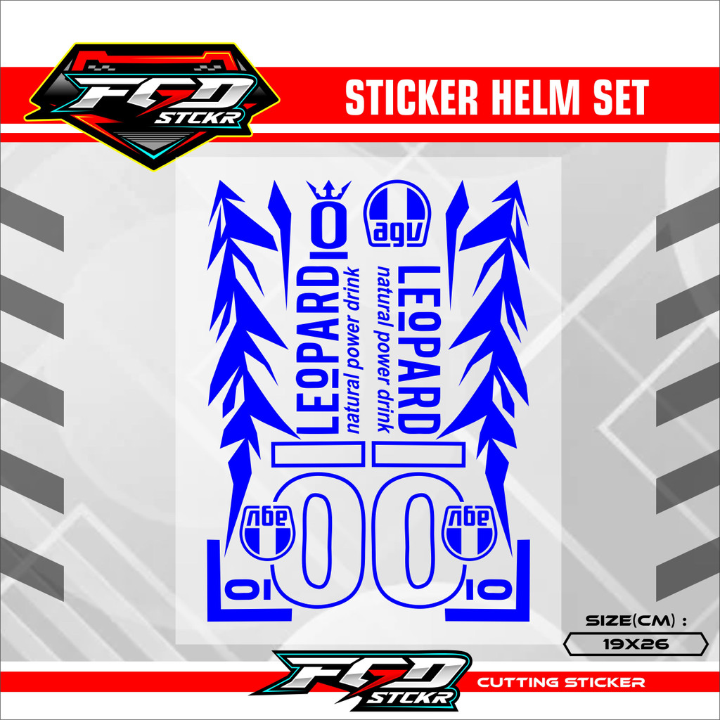 Jual STIKER HELM - CUTTING STIKER LEOPARD JM SET UNTUK HELM (PREMIUM ...