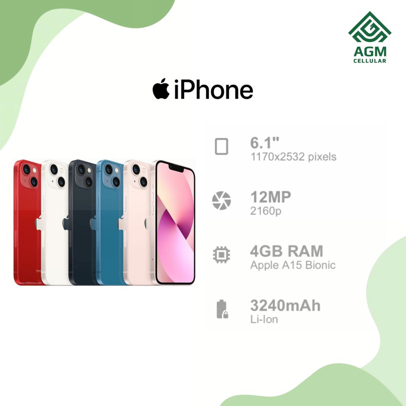 Jual 13 512GB | 256GB | 128GB GARANSI RESMI (Midnight, Starlight, Green ...