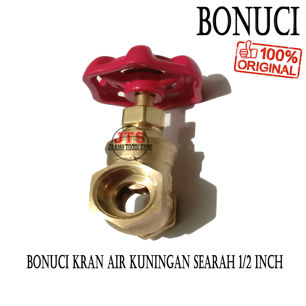 Jual BONUCI Stop Kran Putar 1/2 Gate Valve Brass Keran Air Pipa 1/2 ...