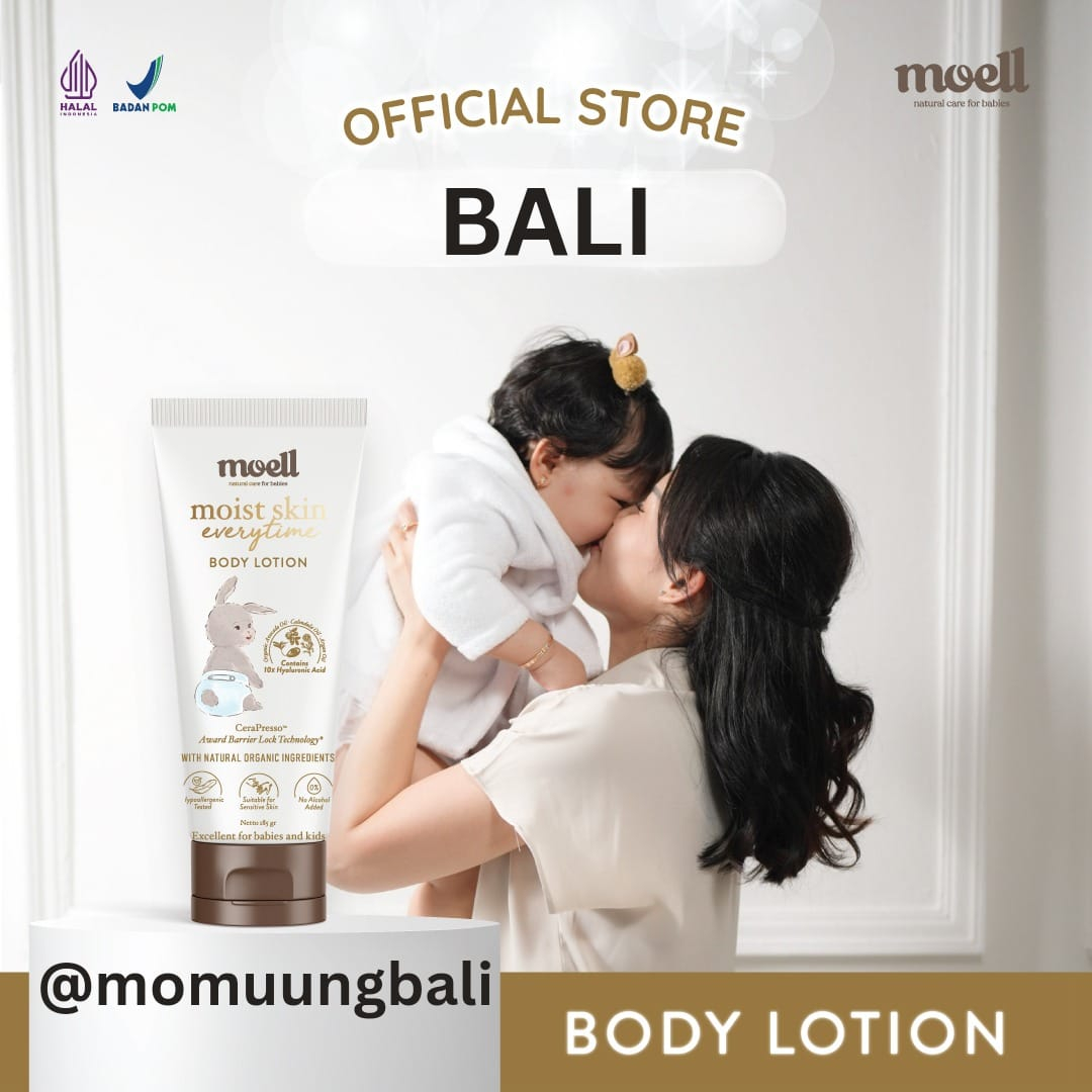 Jual Moell Bali Moist Skin Everytime 185gr / body lotion bayi / natural ...