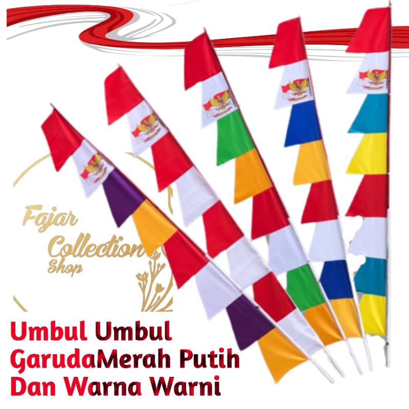 Jual Umbul Umbul Warna Warni Umbul Merah Putih Hut Kemerdekaan RI 1 Kodi/20 Pcs | Shopee Indonesia