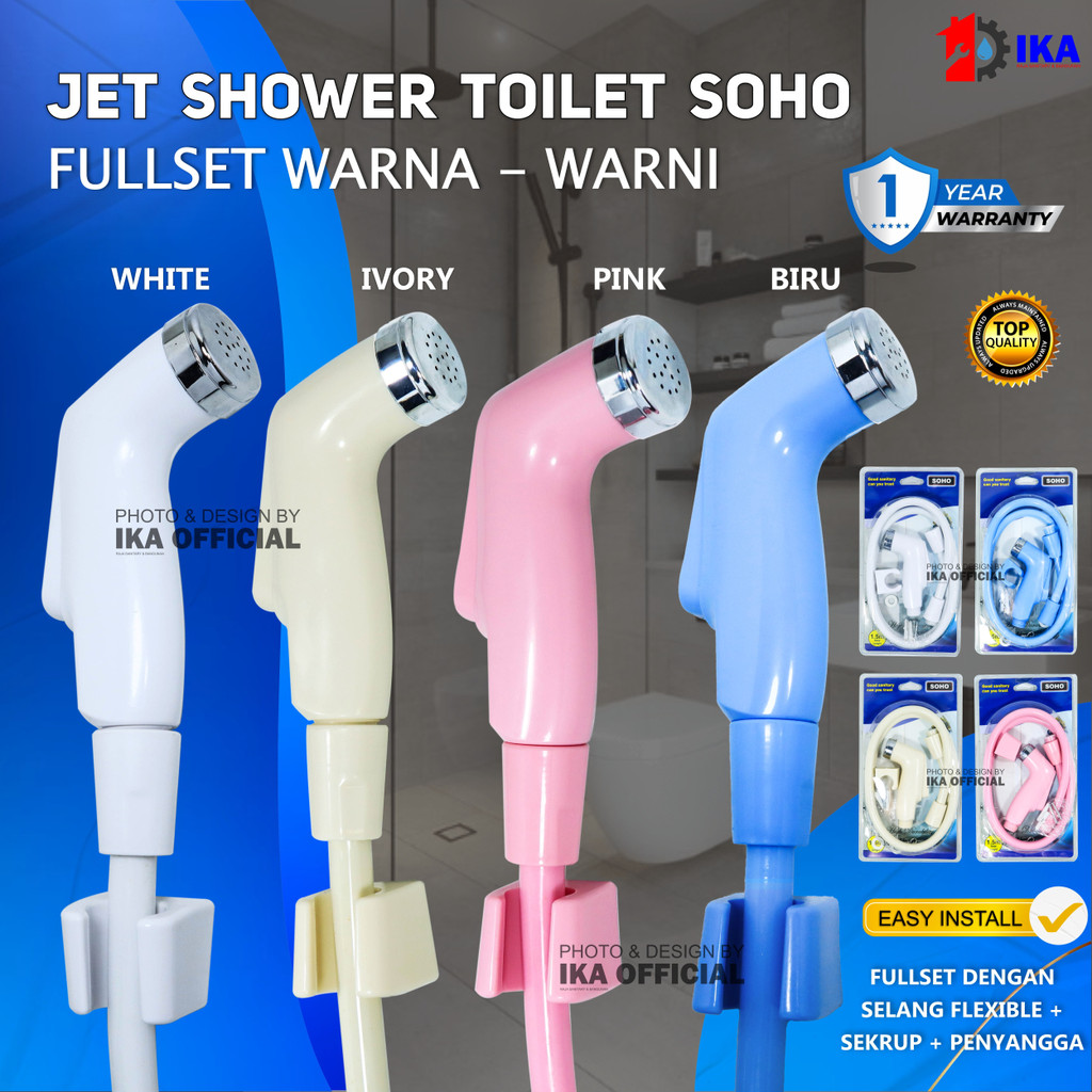 Jual Jet Shower Cebok Toilet Bidet Warna - 1/2 Inch - High Quality / Shower Cebok Jet Shower ...