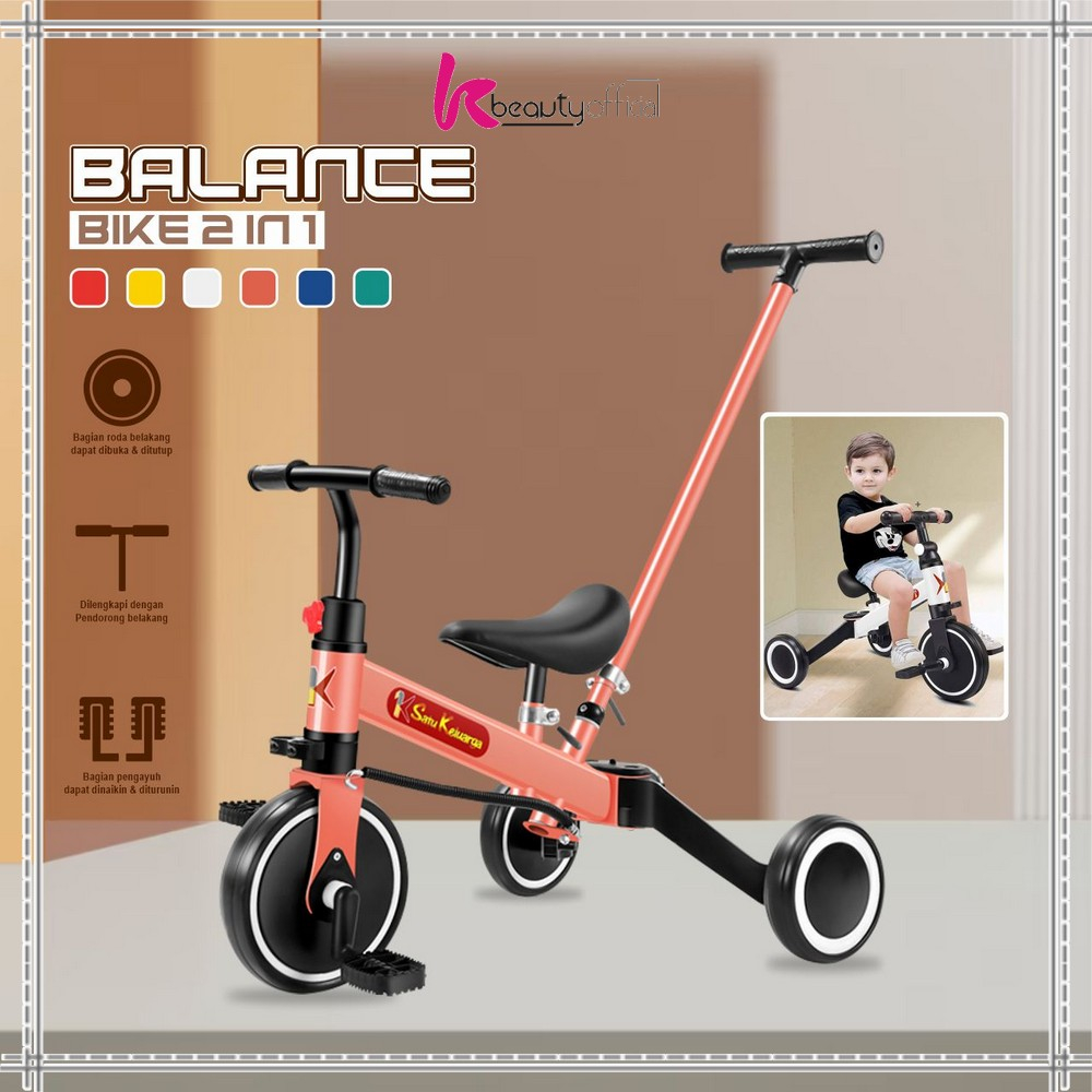 Jual KB-M97 Mainan Sepeda Anak 3 Roda 2in1 Sepeda Keseimbangan Anak ...