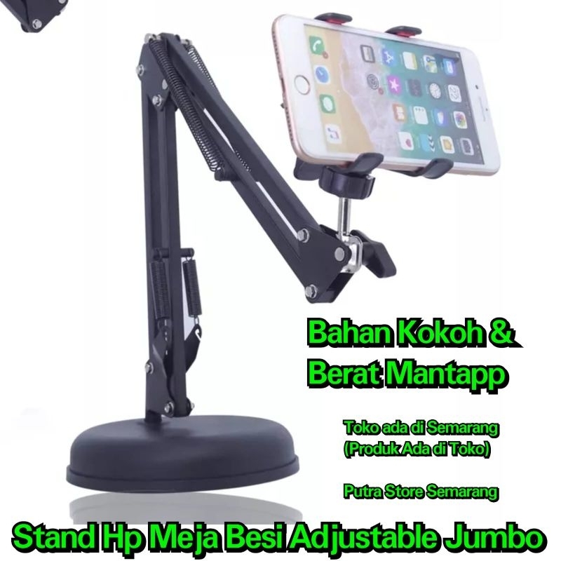 Jual Stand Hp meja adjustable bahan besi Kaki Bulat tebal kokoh ...