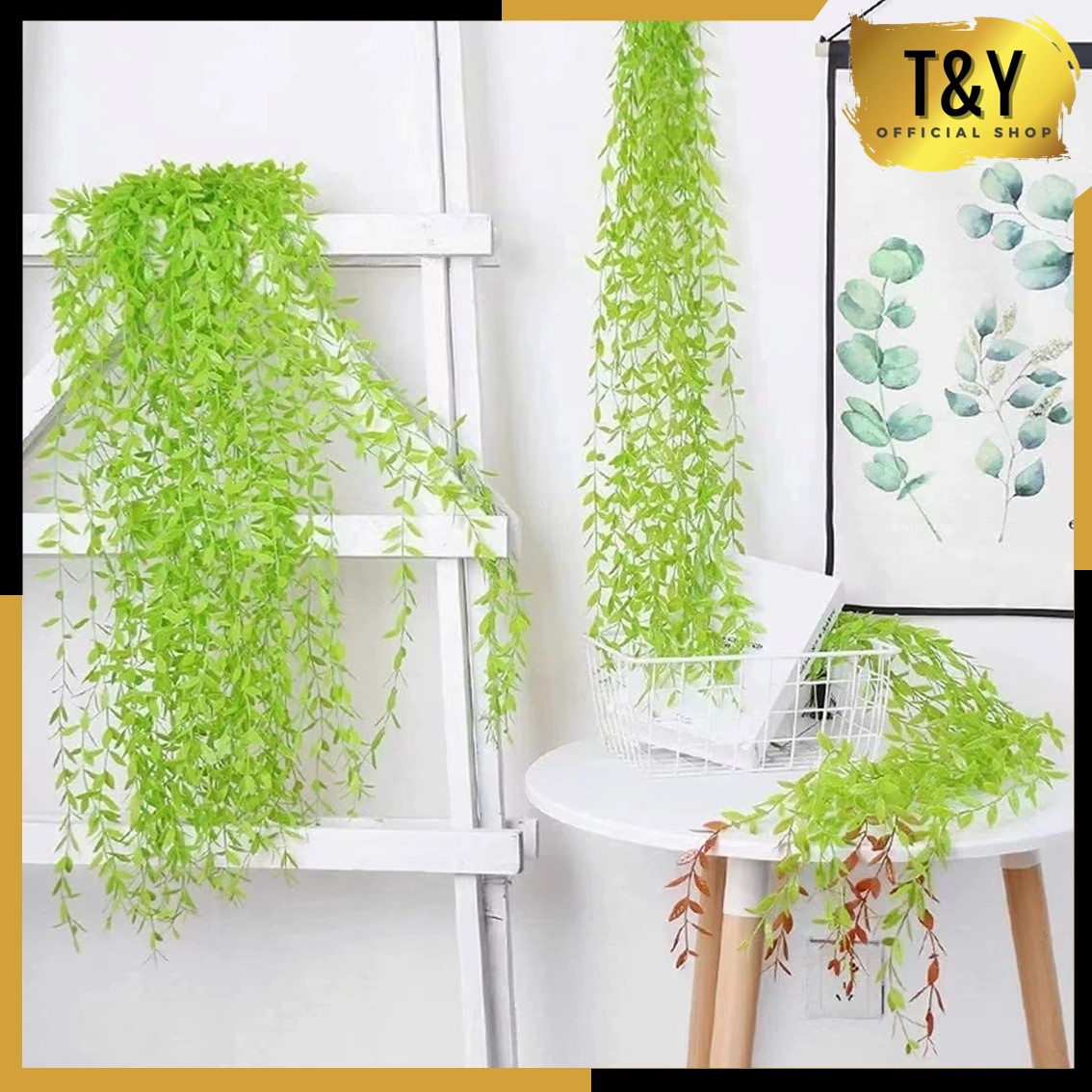Jual T&Y Daun Rambat Juntai Plastik Artifisial 100Cm Daun Hias Dekorasi ...