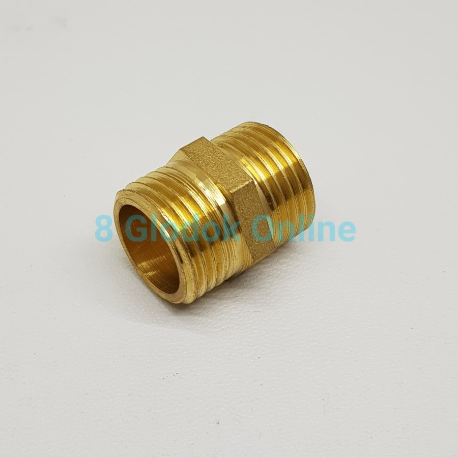 Jual Double Nepel / Dobel Nepel Drat Luar 1/2 inch | Shopee Indonesia