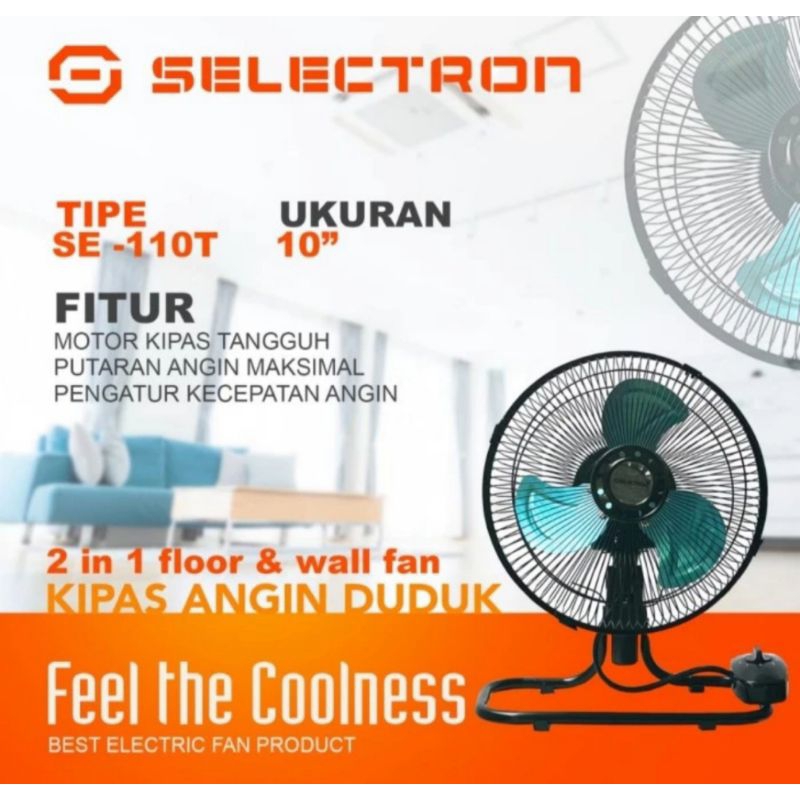 Jual Selectron kipas angin besi tornado meja dan dinding 10 inch 2 in 1 ...