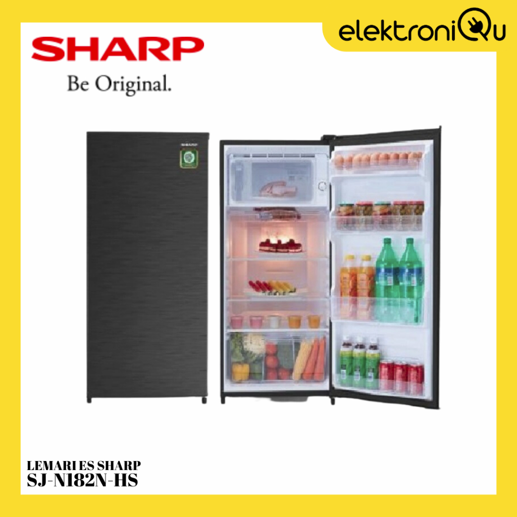 Jual LEMARI ES SHARP 1 PINTU SJ-N182N-HS / KULKAS SHARP 1 PINTU SJ-N182N-HS | Shopee Indonesia