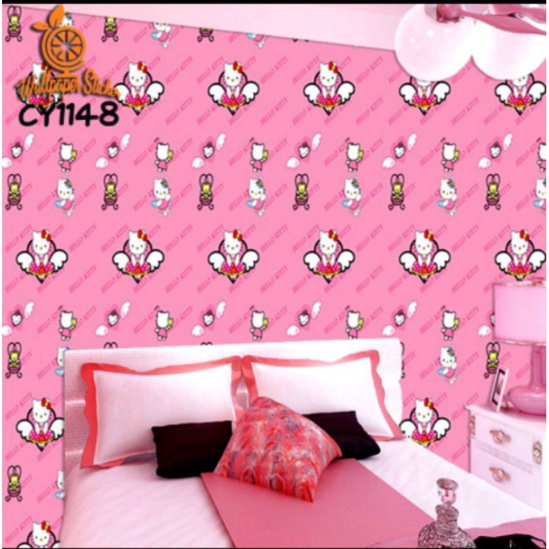 Jual Wallpaper Dinding Hello Kitty Stiker Dinding Hello Kitty Wallpaper Hello Kitty Walpaper ...