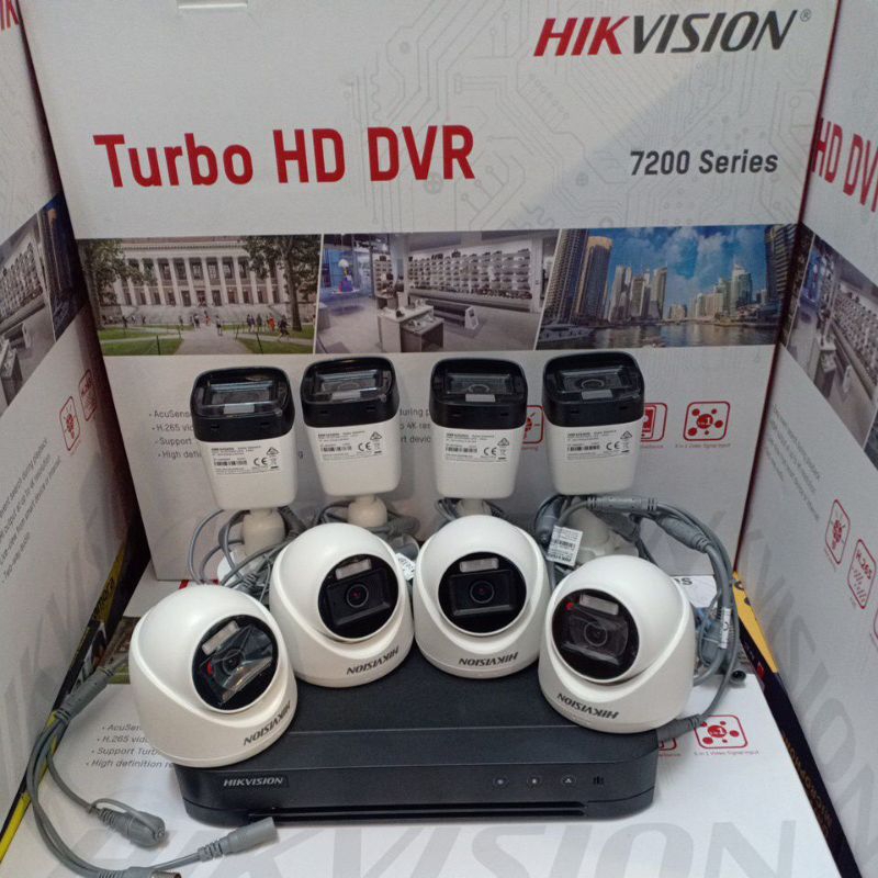 Jual PAKET CCTV HIKVISION 8 CHANNEL 8 CAMERA 2MP COLORVU AUDIO LENGKAP | Shopee Indonesia