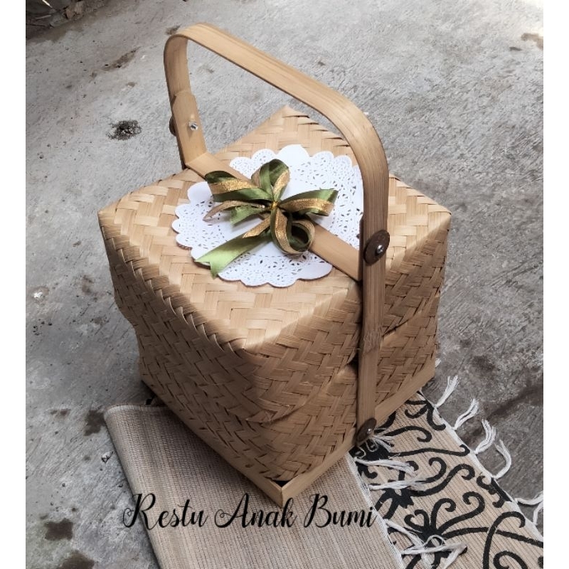 Jual besek susun 2 tenteng rantang cangking 21-26cm free pita kertas ...