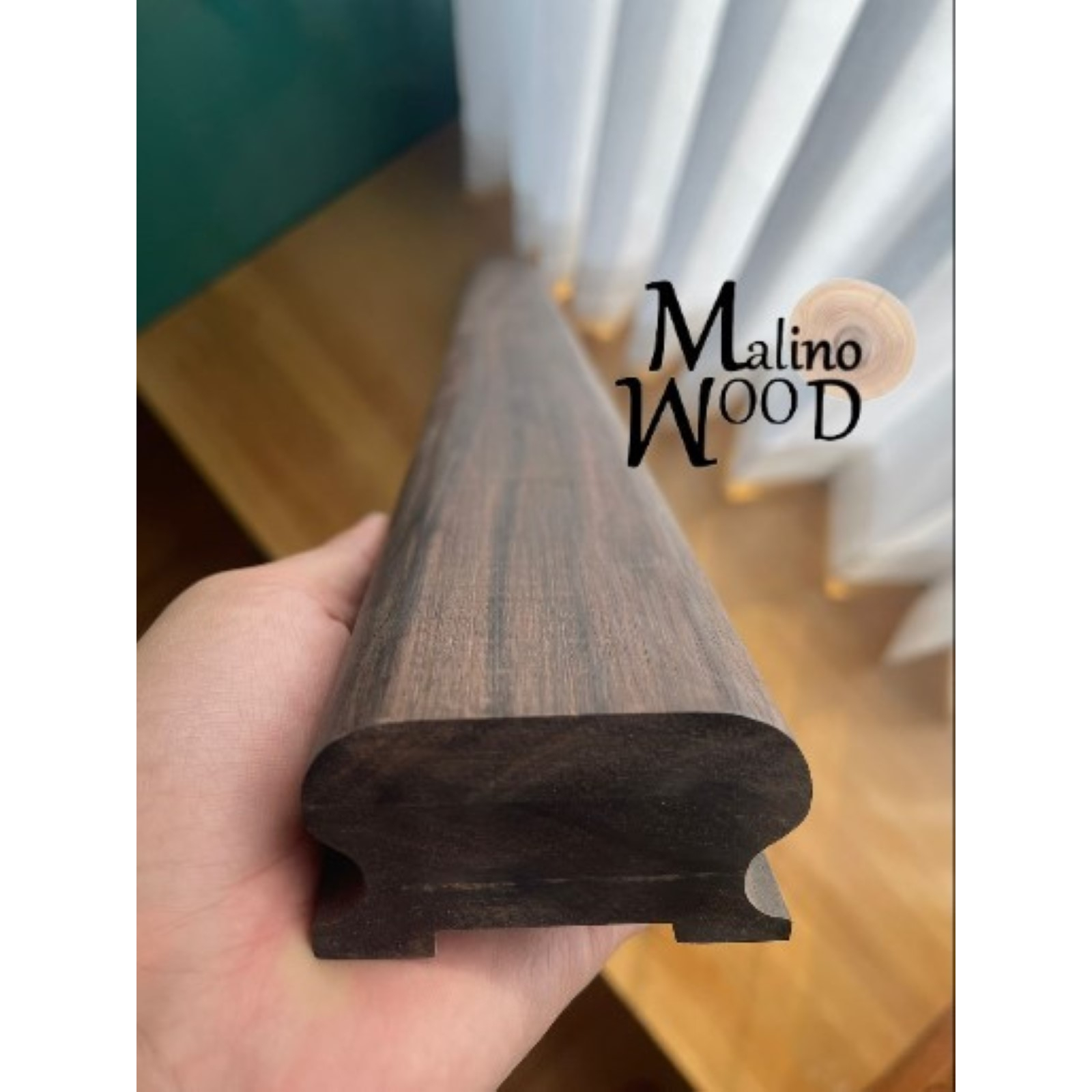 Jual hand rail pegangan railing tangga handle kayu amara | Shopee Indonesia