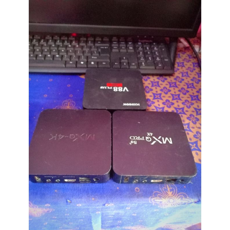 Jual STB Android TV BOX MXQ PRO 4K plus Remot dan adaptor | Shopee ...