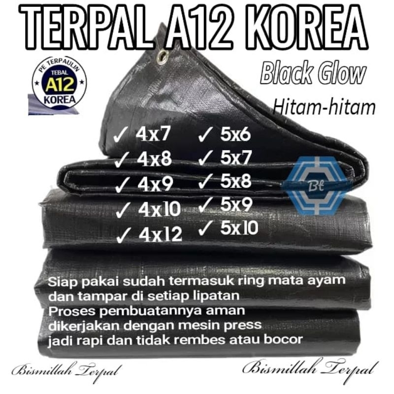 Jual Terpal KOREA A12 hitam black kuat dan tebal tersedia beberapa ...