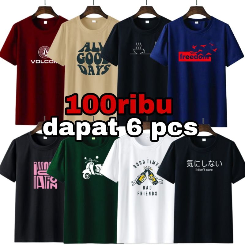Jual (PAKET 6 PCS) KAOS PRIA WANITA/KAOS OBLONG/KAOS MURAH/KAOS KEREN ... Jual (PAKET 6 PCS) KAOS PRIA WANITA/KAOS OBLONG/KAOS MURAH/KAOS KEREN ...