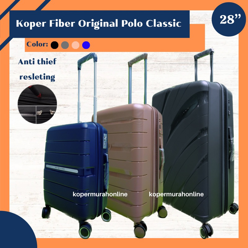 Jual Koper Polo Classic travel bag anti pecah 28 inch ukuran besar ...