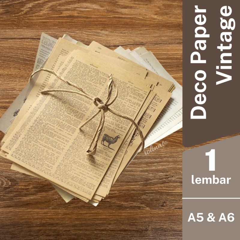 Jual Decorative Paper Vintage / Kertas Kliping Aesthetic Journal ...
