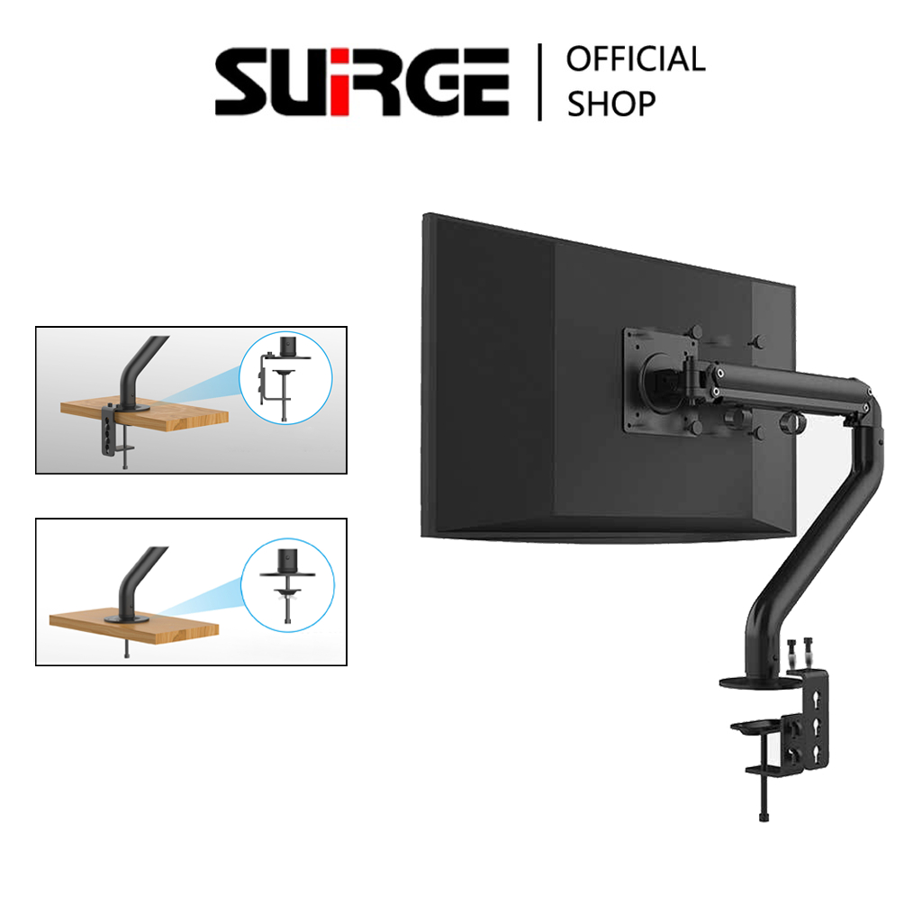 Jual SUIRGE 17''-32'' Bracket Monitor Gas Spring Desktop Holder TV Free ...