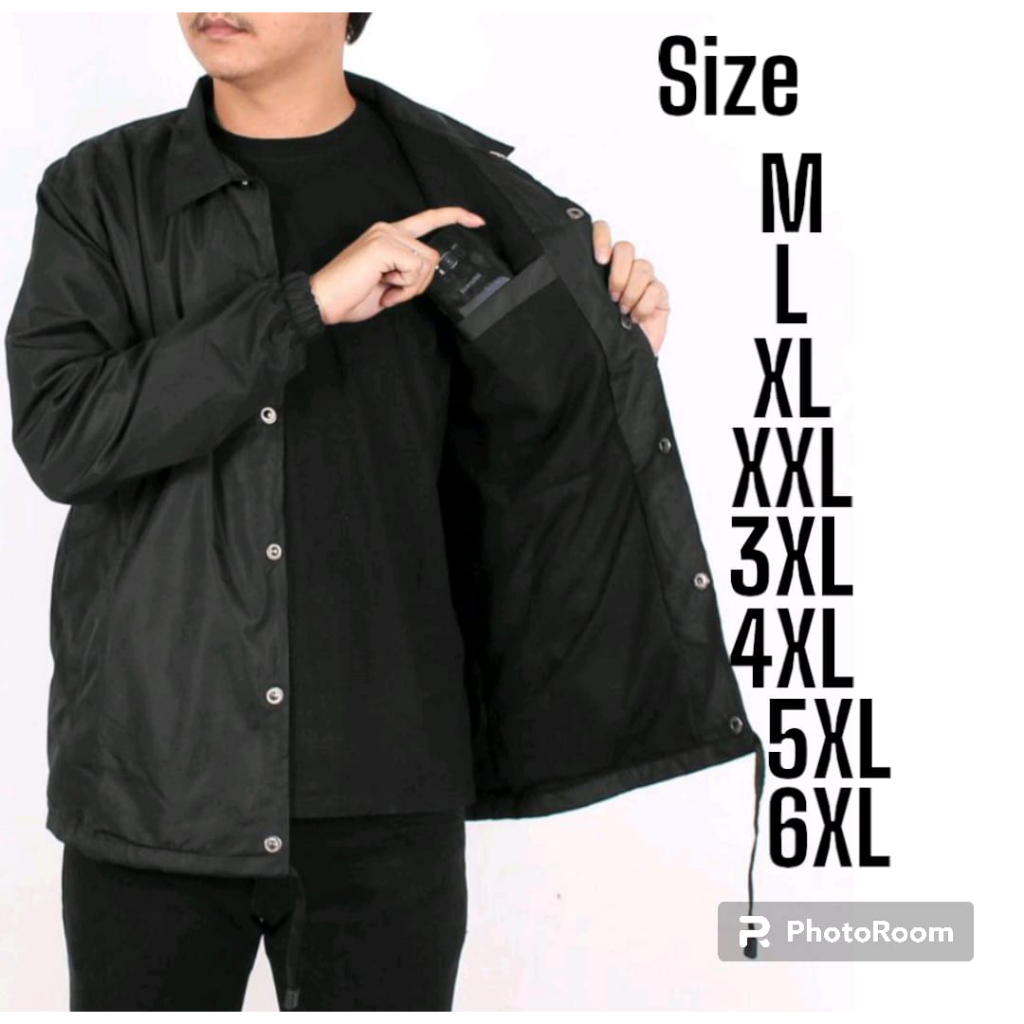 Jual jaket coach polos windbreaker M L XL XXL bahan PARASUT MICRO NS [FREE BORDIR NAMA ] M L XL ...