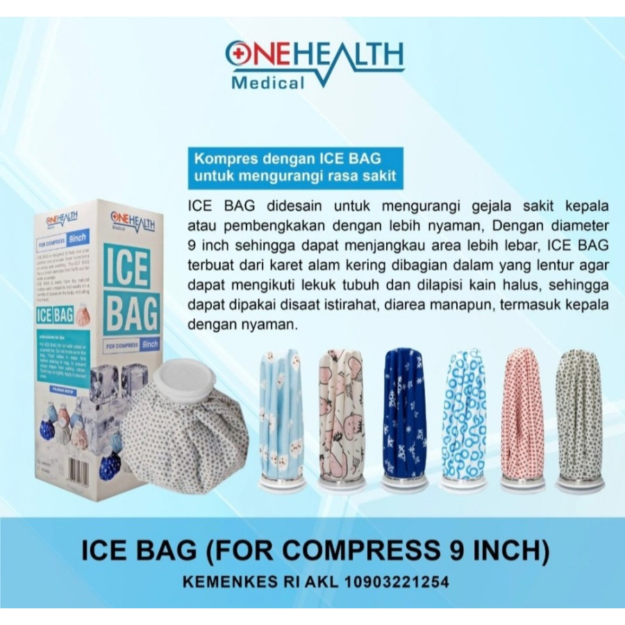 Jual Ice Bag Onehealth Kantong Alat Kompres Air Panas Dingin 9 Inch ...