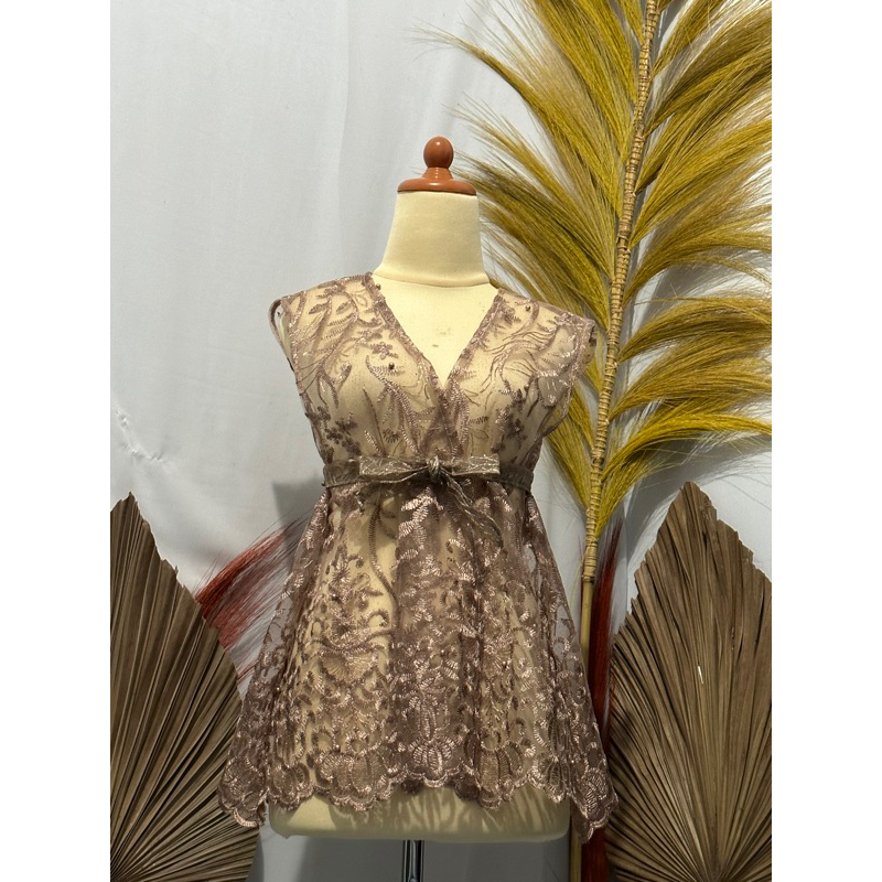 Jual Rompi Tile Brokat bordir Peplum | Shopee Indonesia