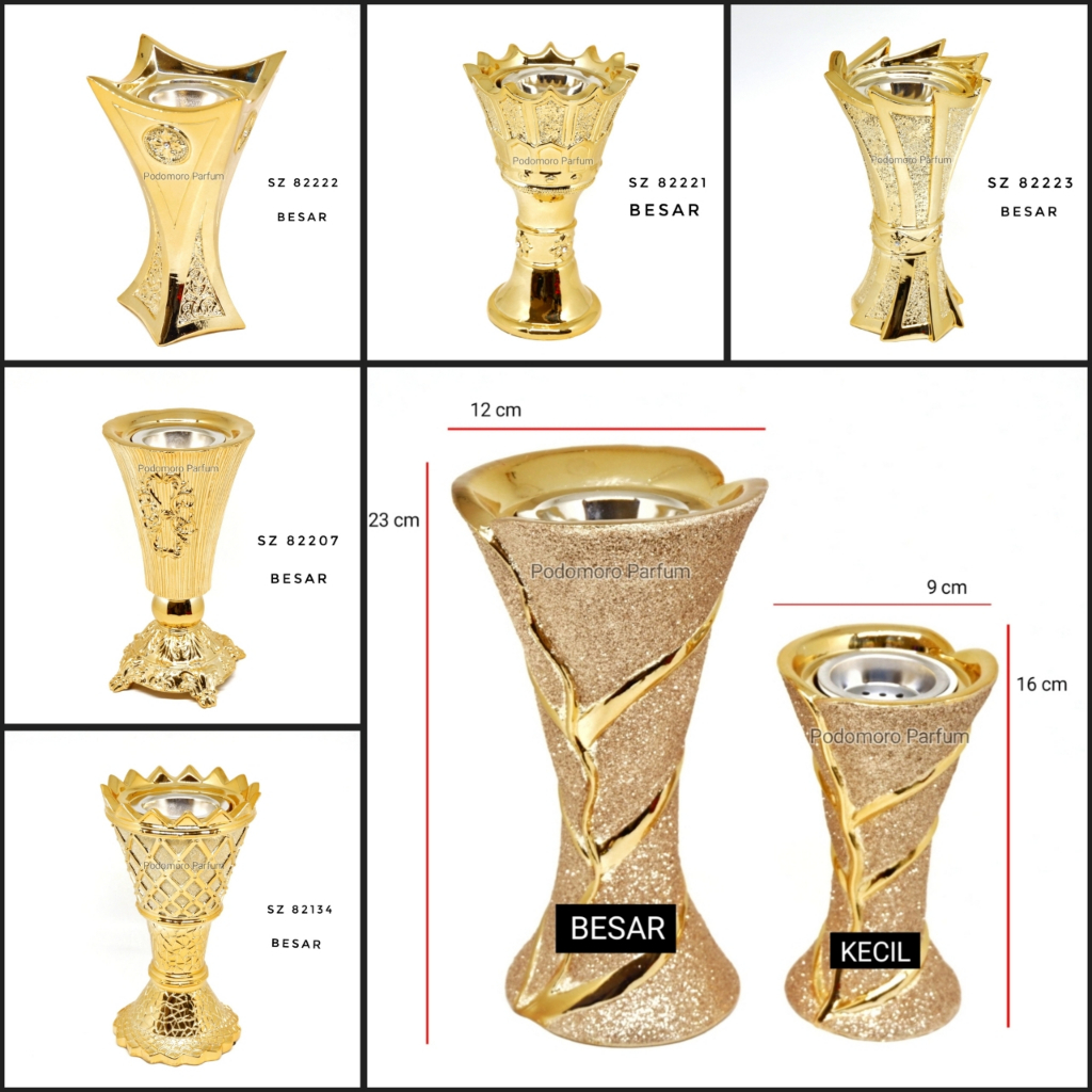 Jual Mabkhara Gold Besar Tempat Pendupaan Wadah Bukhur Jumbo Prapen ...