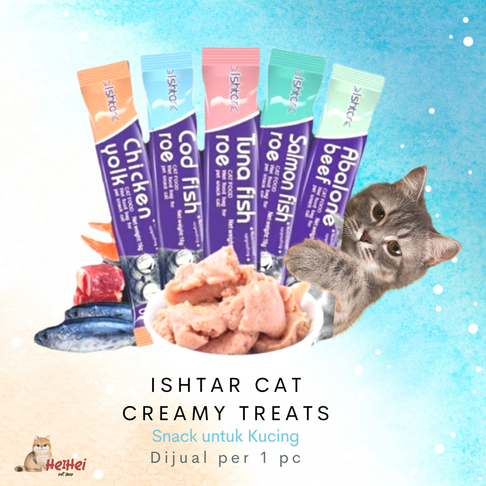 Jual Ishtar Cat Creamy Treats 16 gr - Snack Cemilan Kucing Adult Kitten ...