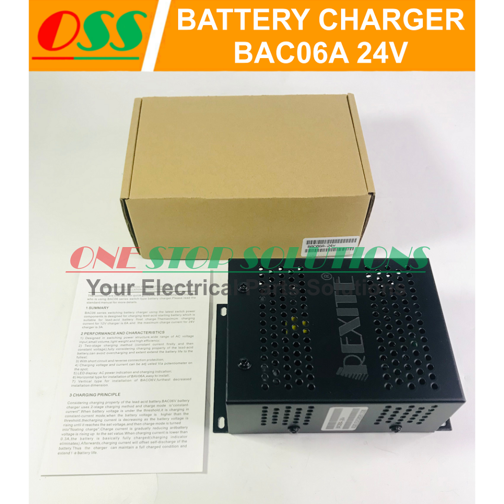 Jual BATTERY CHARGER UNIV ELECTRICAL BAC06A 24V 6A MODEL SMARTGEN OEM ...