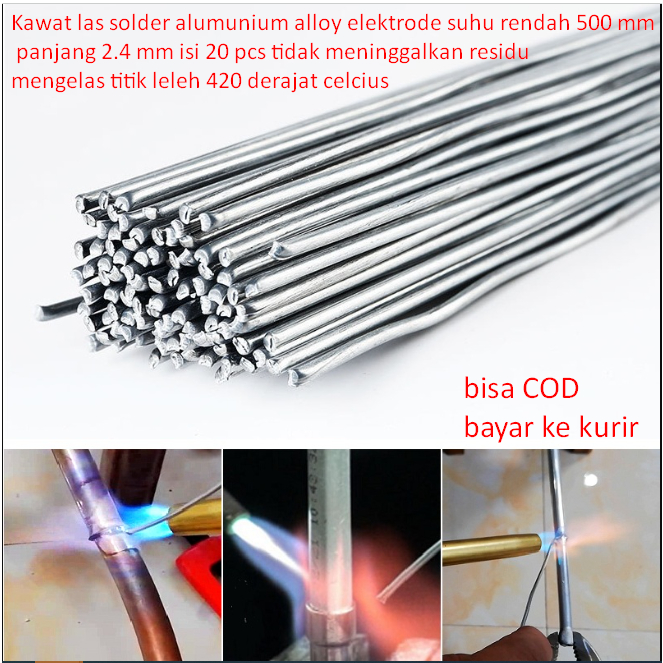 Jual Kawat las solder alumunium alloy elektrode suhu rendah 500 mm ...