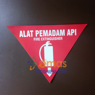 Jual Stiker Segitiga APAR | Stiker Tanda Alat Pemadam Api | Sticker ...