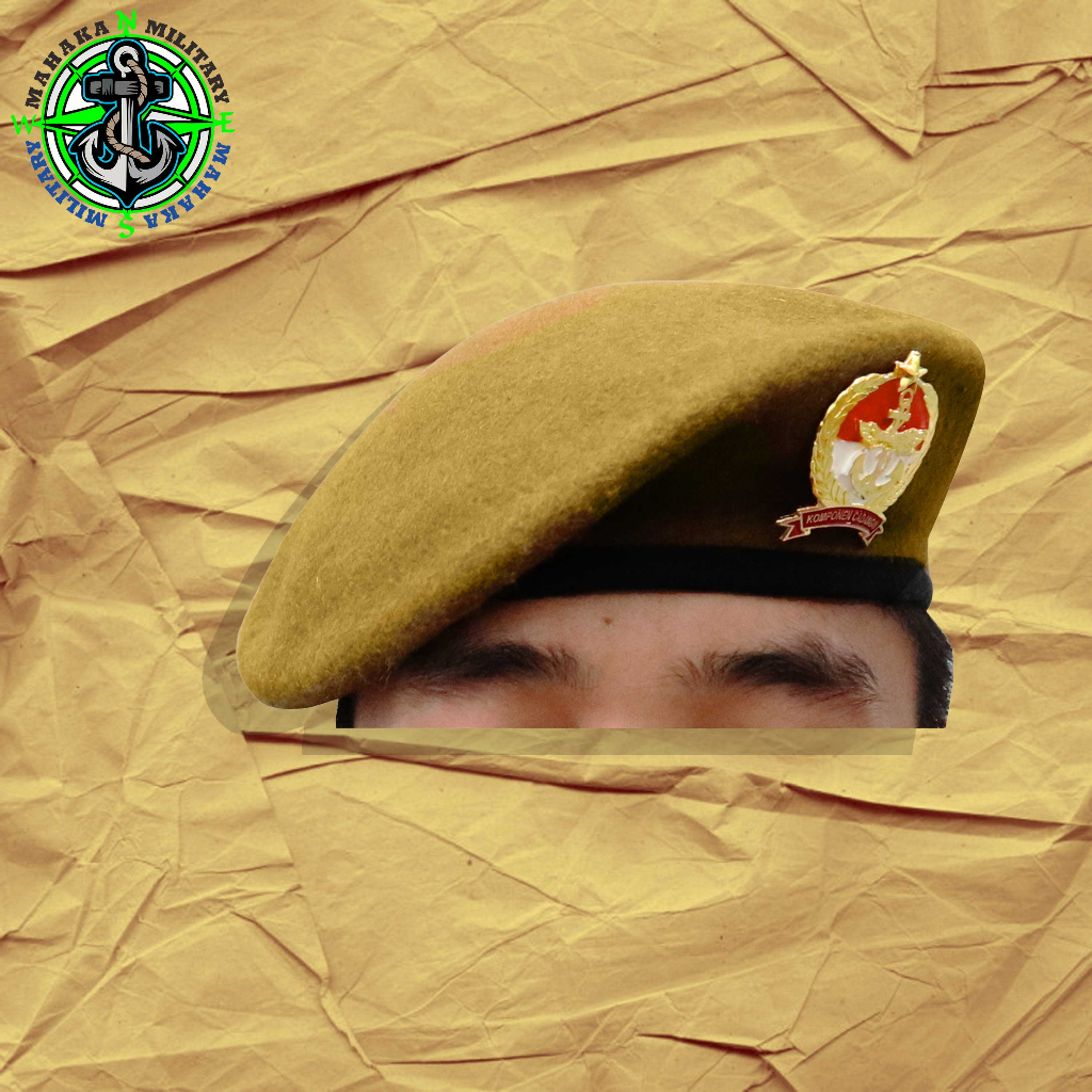 Jual baret komcad merk camel + emblem | Shopee Indonesia