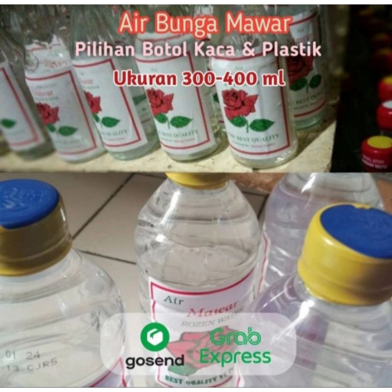 Jual air mawar botol kaca / pelastik 1 lusin 12 botol | Shopee Indonesia
