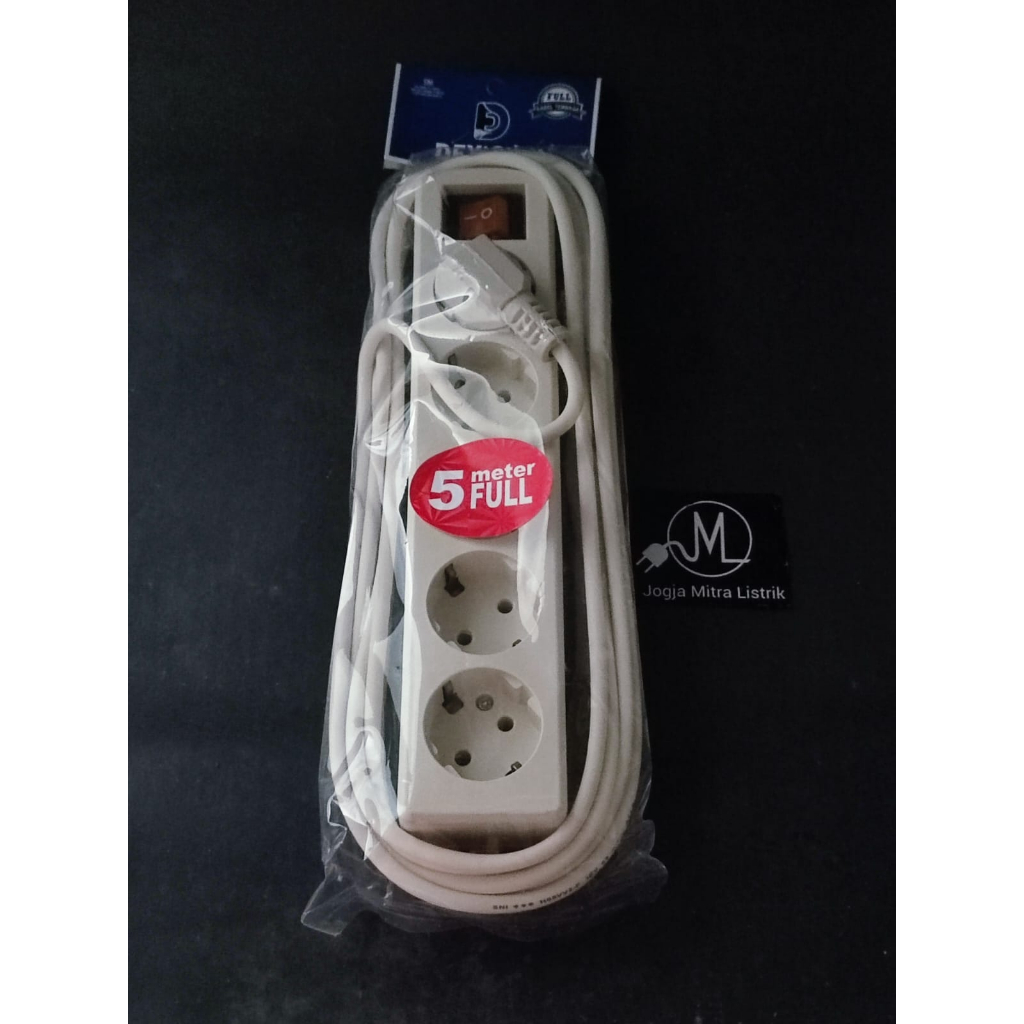 Jual KABEL ROLL / KABEL EXTENSION 5 LUBANG 5 METER DEXICON | Shopee ...