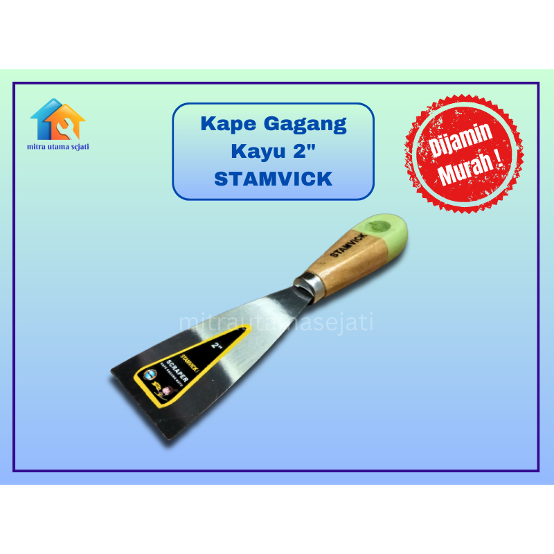 Jual Kape Gagang Kayu 2 inch Putty Scraper STAMVICK | Shopee Indonesia