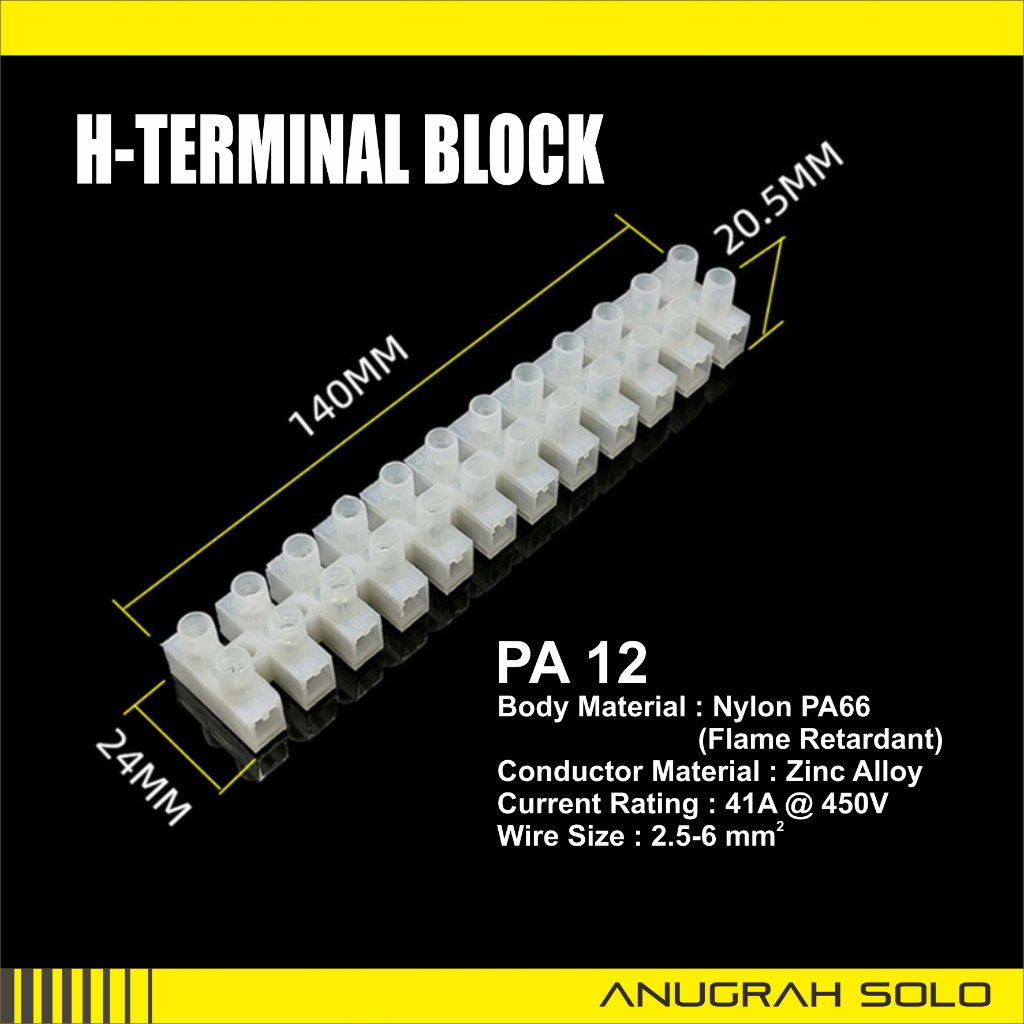 Jual Terminal Krustin 8mm 10mm 12mm Terminal Blok Nylon 12P | Shopee ...