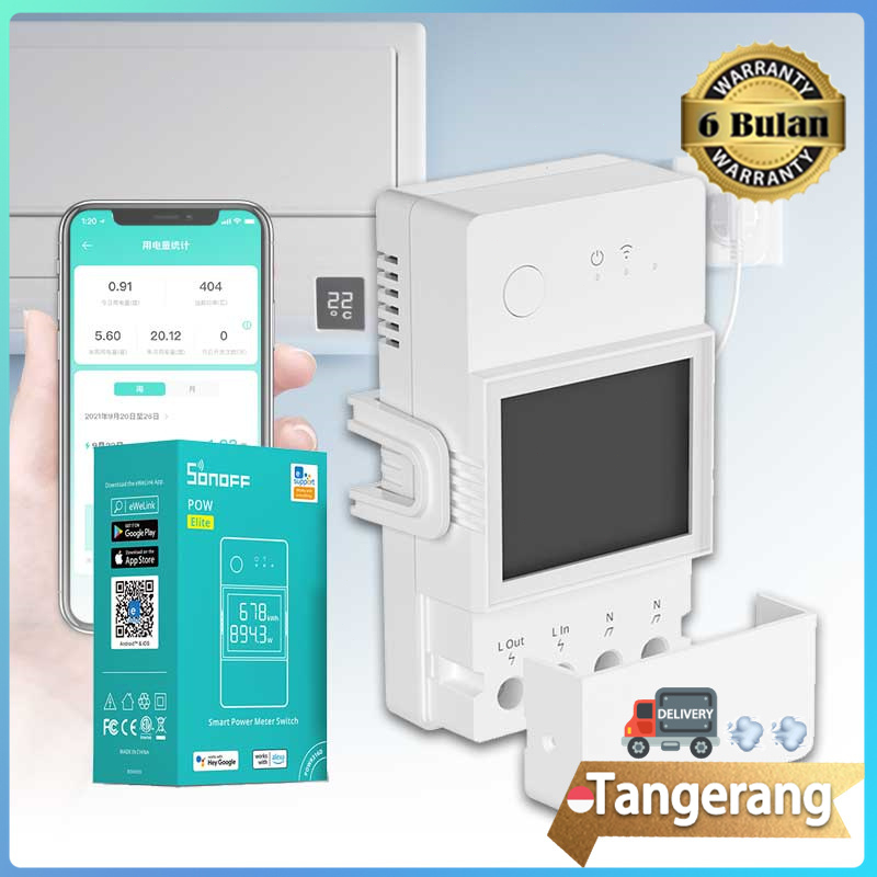 Jual Sonoff Pow Elite 16A Smart Home Powr316d Smart Power Meter ...