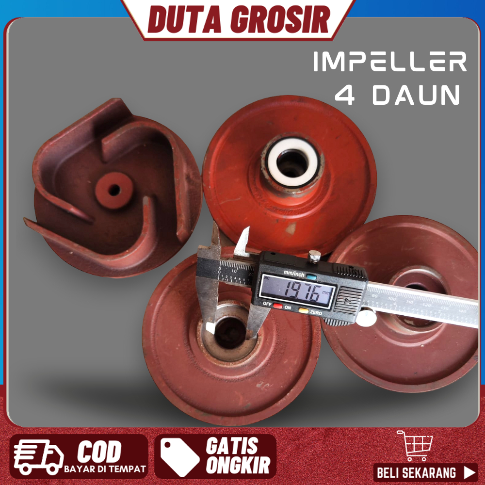 Jual 4 daun kipas impeller bahan besi cor untuk alkon diesel 3 dim ...