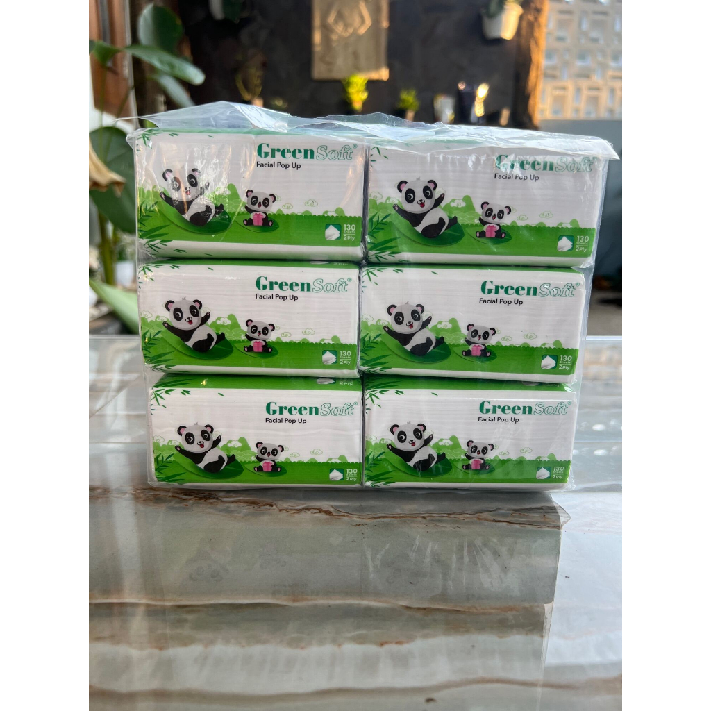 Jual { Per Bendel isi 6 } Tissue Green Soft Pop Up 6in1 isi 130 Sheets ...