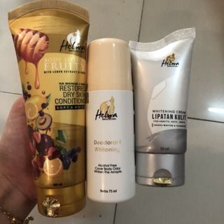 Jual PAKET HELWA DEODORANT WHITENING, BODY LOTION, CREAM LIPATAN ...