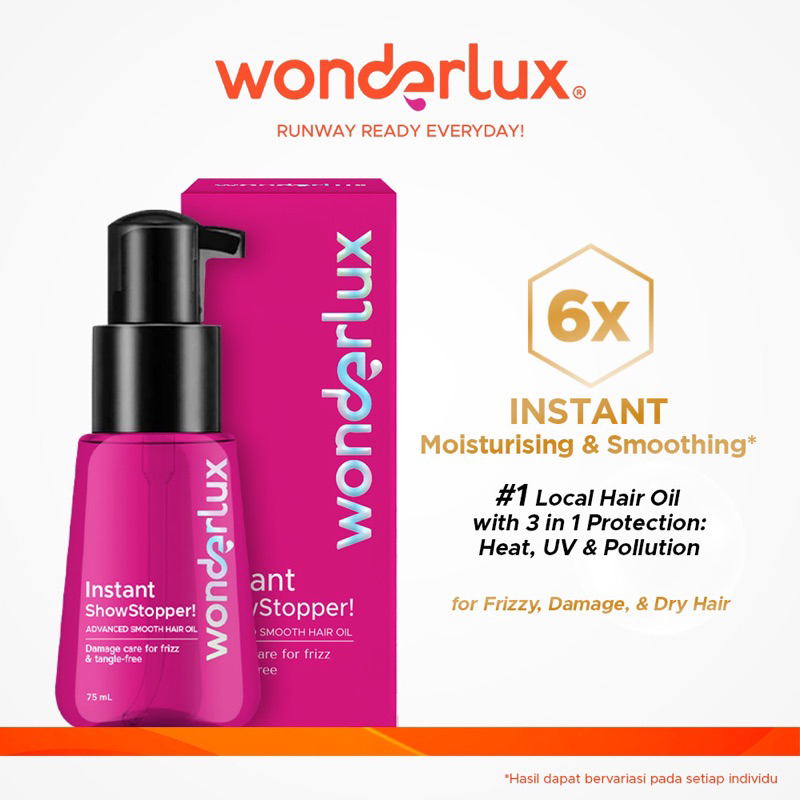 Jual Wonderlux Instant Showstopper Hair Perfecting Oil 75 ML | Shopee ...