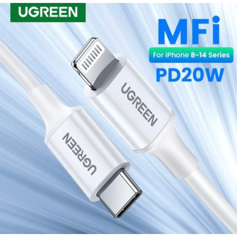 Jual Ugreen Kabel Charger Iphone/Kabel Data Ugreen type C To Lightning Fast Charging PD(MFi ...
