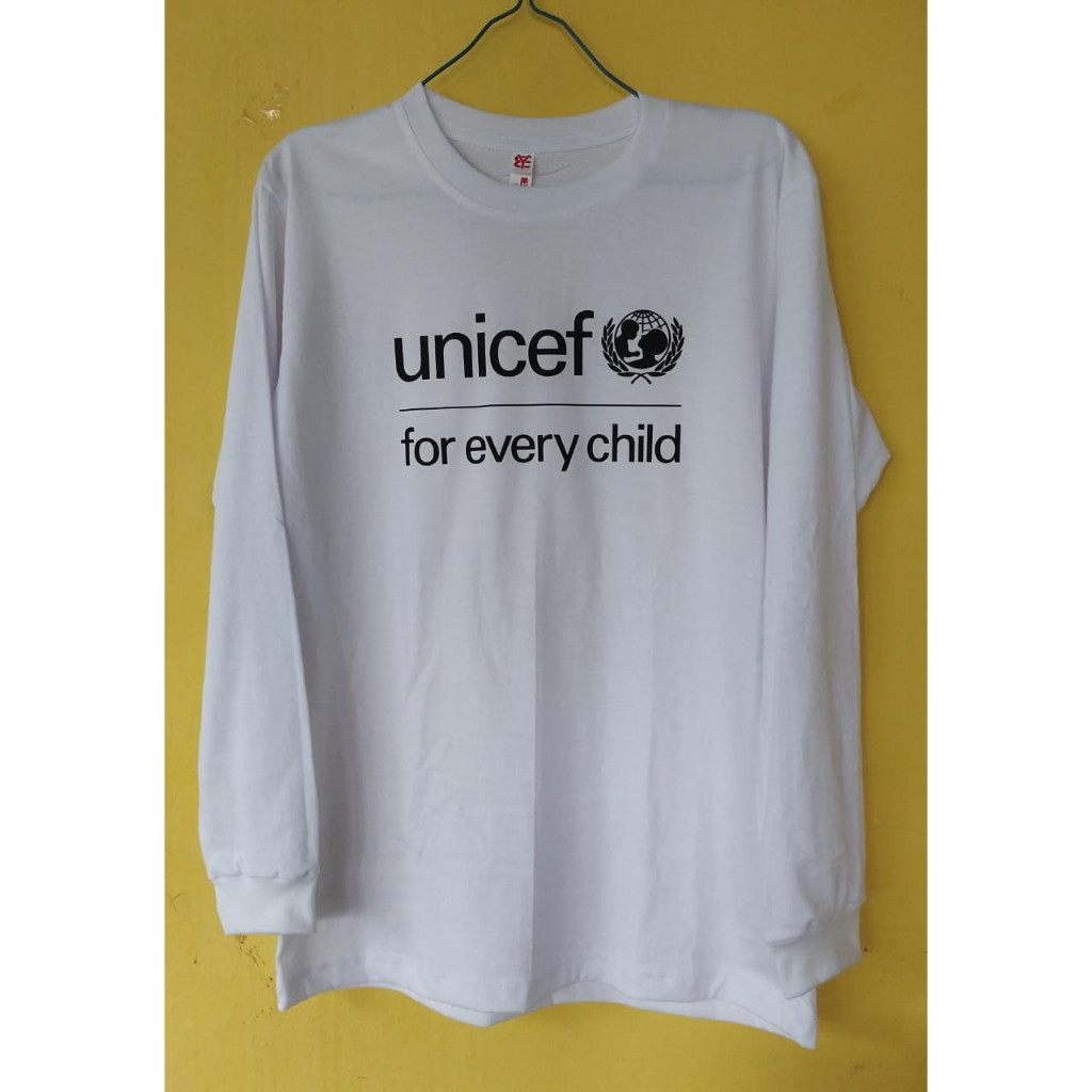 Jual T-SHIRT KAOS LENGAN PANJANG UNICEF FOR EVERY CHILD | Shopee Indonesia