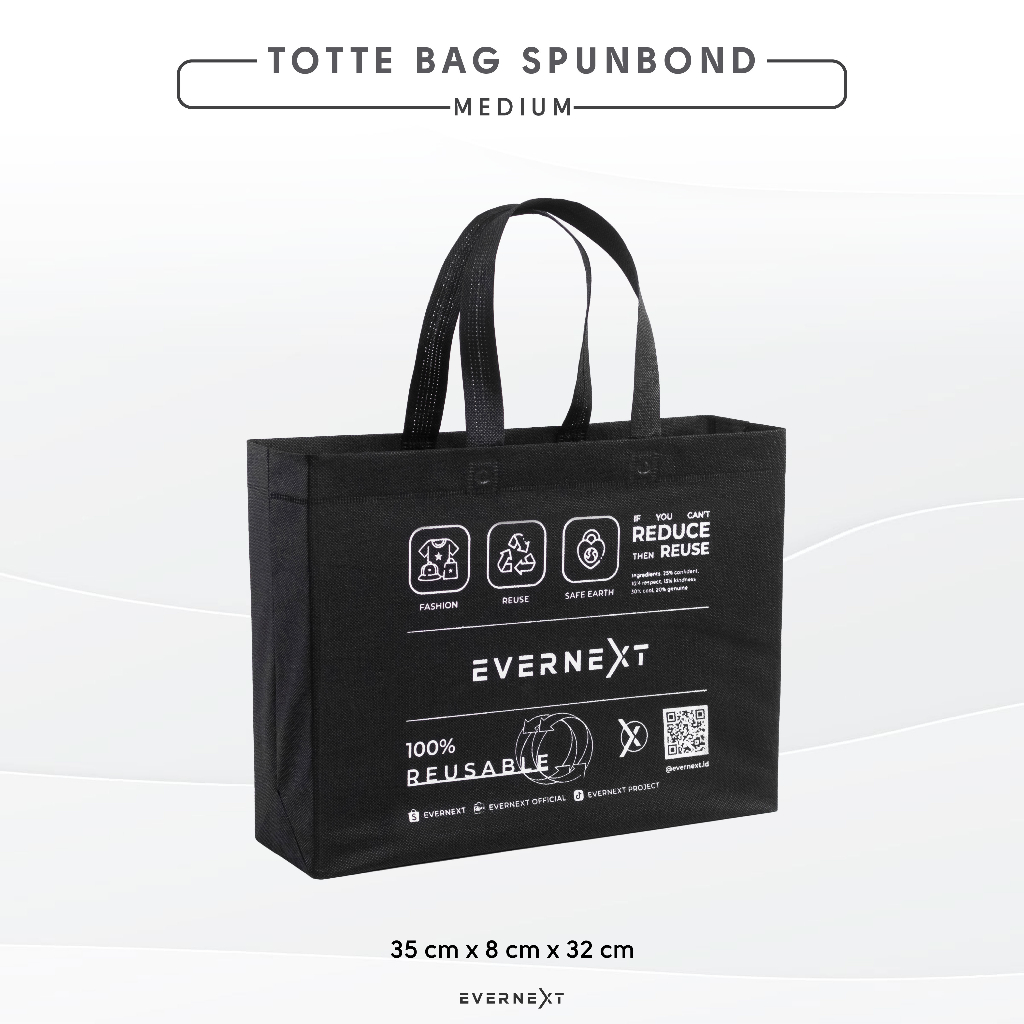 Jual Evernext - Totte Bag Spunbond Tas Kain Goodie Bag Souvenir Tas ...